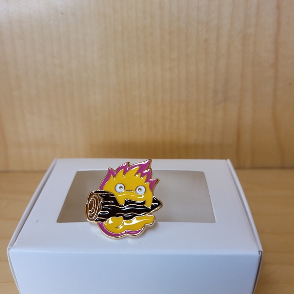 Art | Howls Moving Castle Calcifer Anime Enamel Pin New 1 | Poshmark